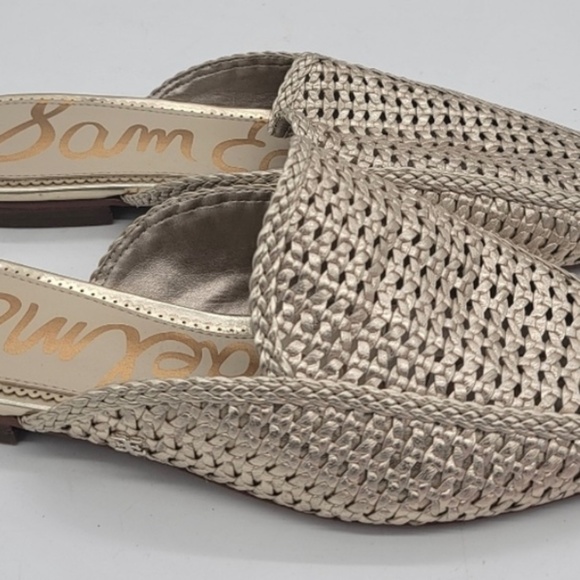 Sam Edelman | Shoes | Sam Edelman Gold Mesh Leona Mules Euc 5 Final ...